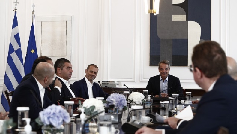 Ολοκληρώθηκε η συνάντηση της Big-4 με Μητσοτάκη, Τσέφεριν, Μαρινάκη ...