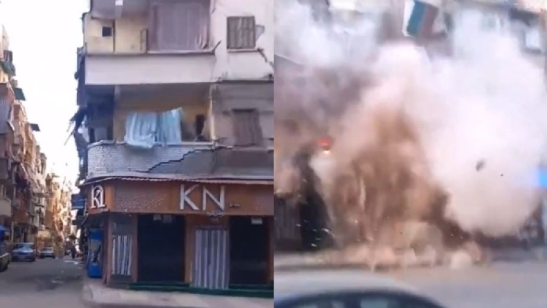 Τρομακτικό βίντεο: Η στιγμή που πολυκατοικία καταρρέει σαν χάρτινος ...